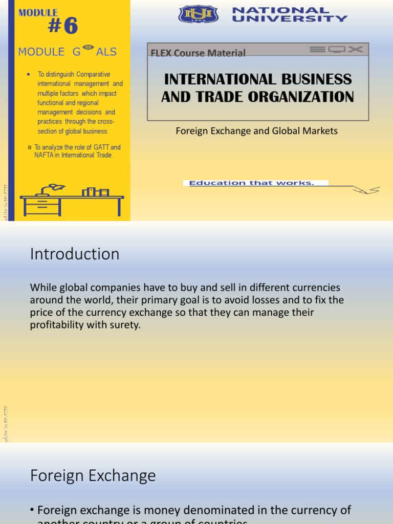 FLEX Lecture 6 International Business | PDF | Foreign Exchange Market ...