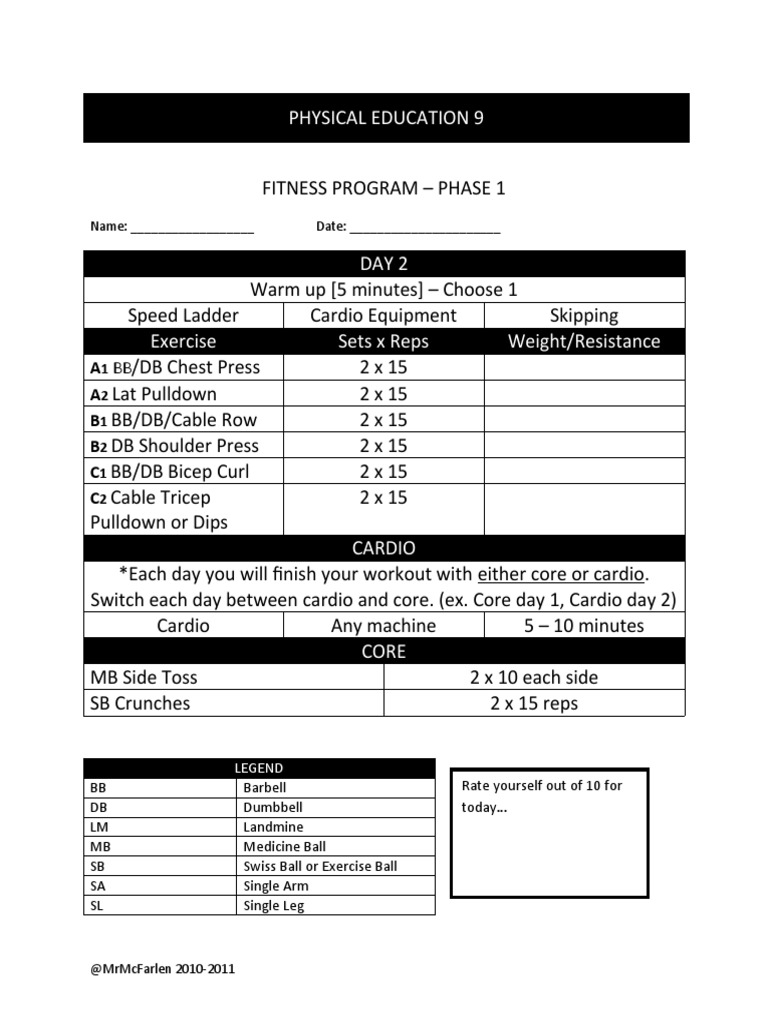 PE9 Workout Day 2 | PDF