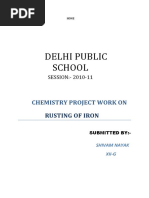 Rusting of Iron - Project | PDF | Rust | Iron