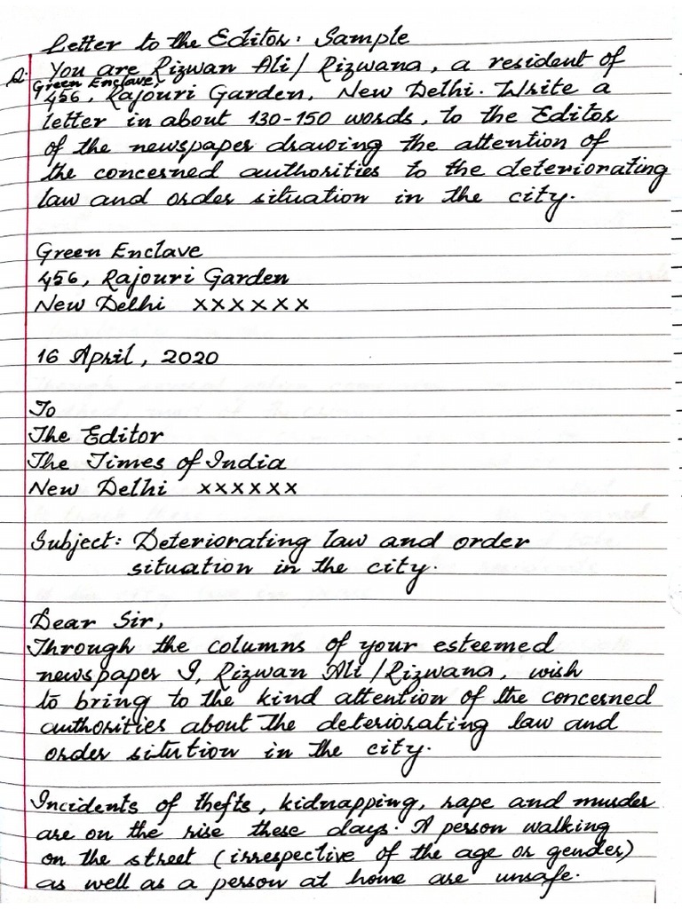 Sample - Letter To The Editor | PDF