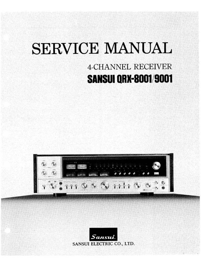 Sansui QRX 8001 9001 Service Manual | PDF