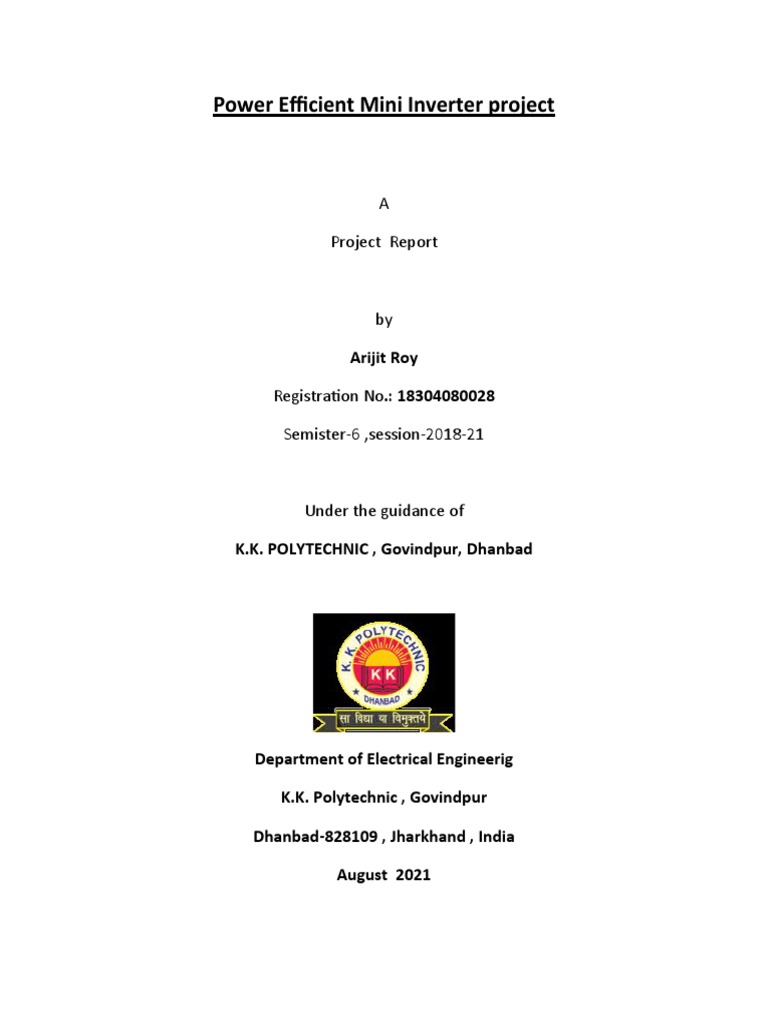 Power Efficient Mini Inverter Project | PDF | Bipolar Junction ...