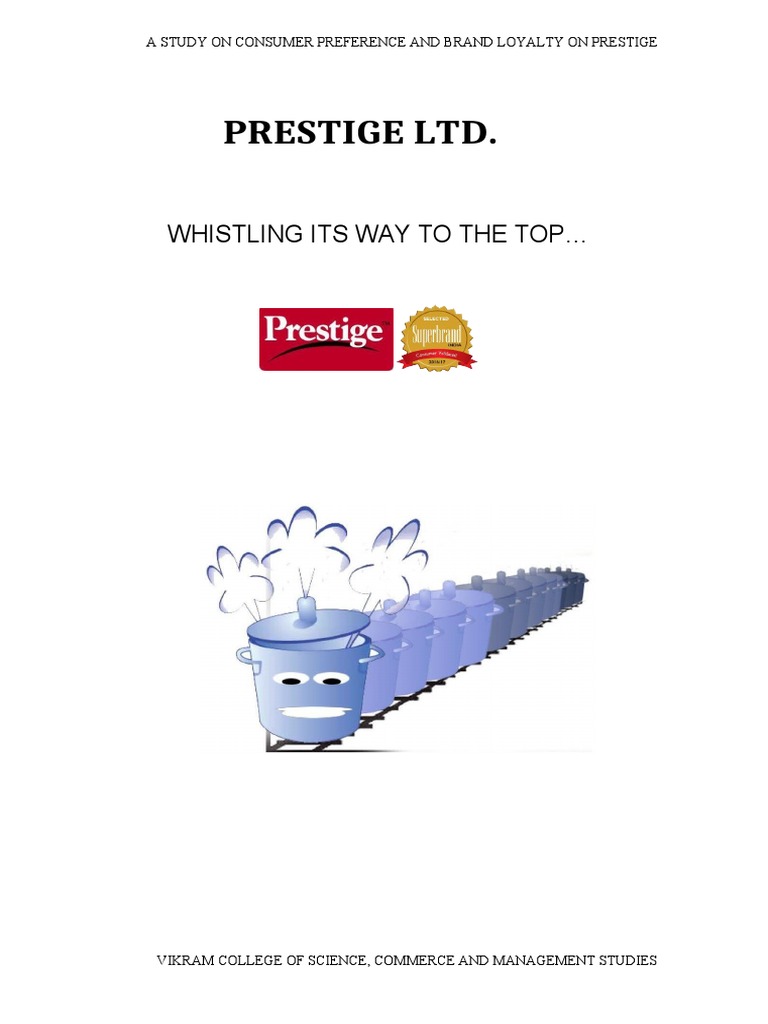 Prestige LTD.: Whistling Its Way To The Top | PDF | Swot Analysis ...