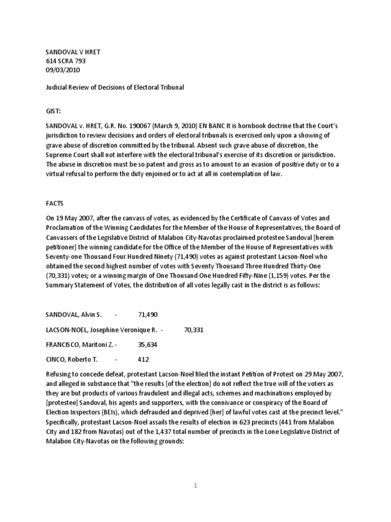 Sandoval V Hret | PDF | Jurisdiction | Fraud