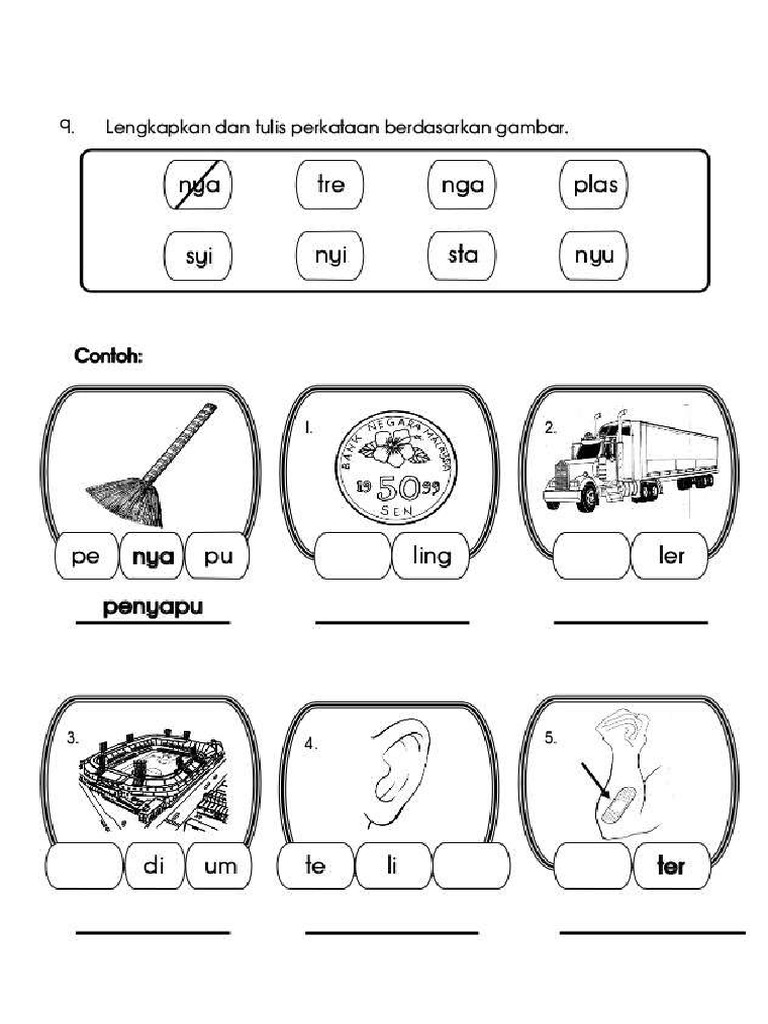 Latihan BM Tahun 1 (Digraf) | PDF