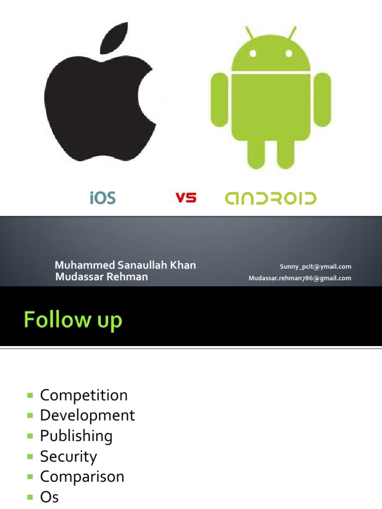 Android Vs Ios Presentation Detailed Slides 1 | PDF | Ios | Android (Operating System)
