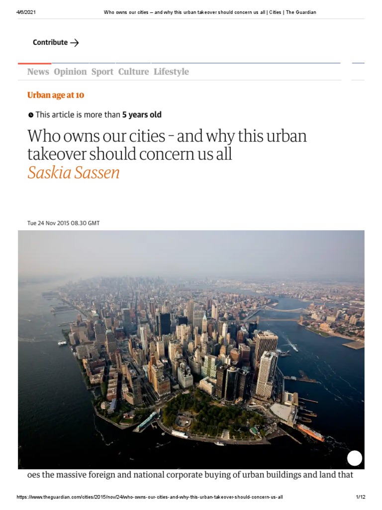 Who Owns Our Cities - and Why This Urban Takeover Should Concern Us All ...