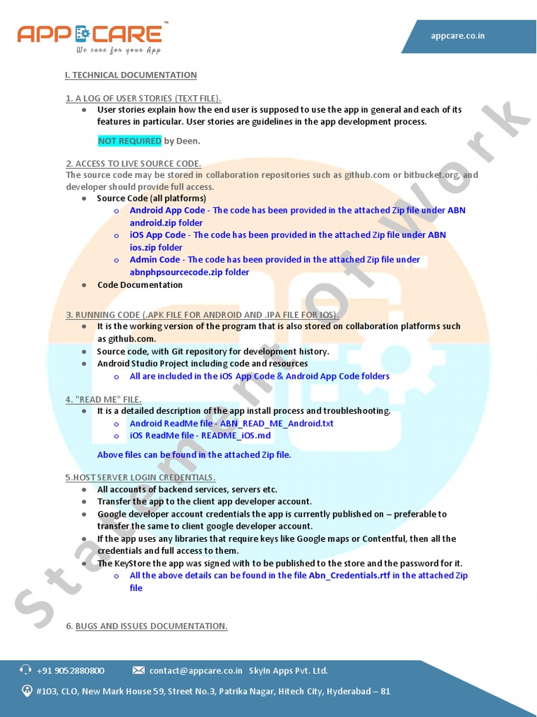 Mobile App Handover List - Rev1 | PDF | Ios | Mobile App