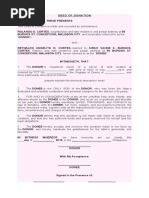 Deed of Donation - Format | PDF | Deed | Law And Economics