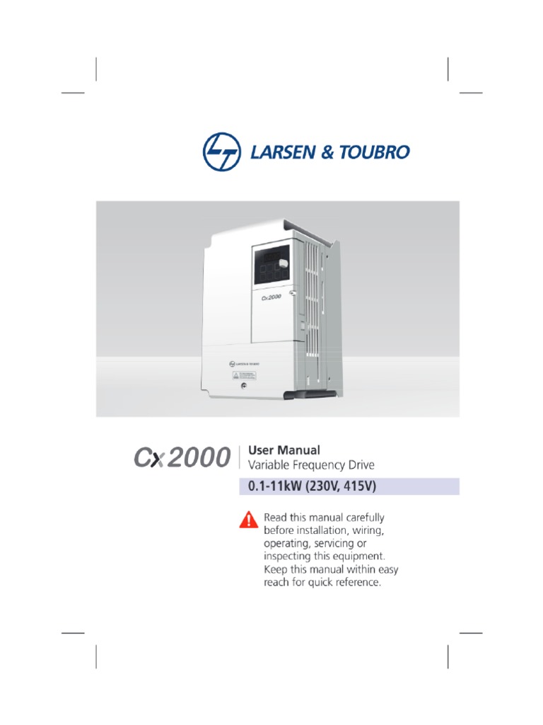 L&T Vfd-Cx2000-Manual | PDF