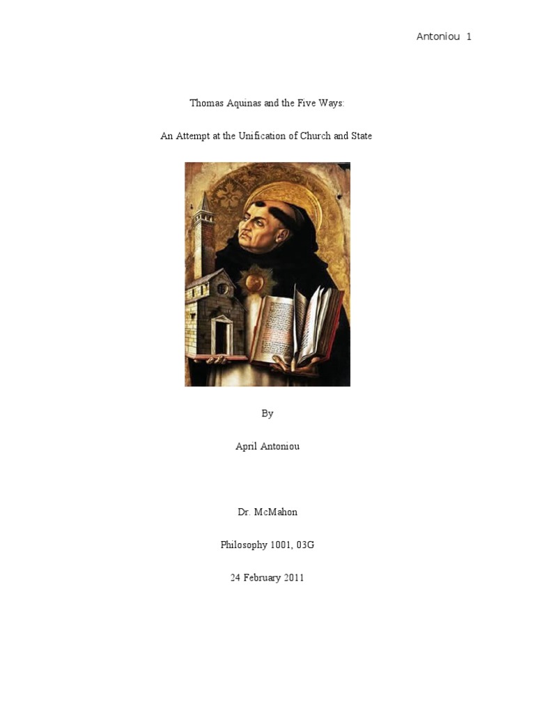 Thomas Aquinas and The Five Ways | PDF | Thomas Aquinas | Existence Of God