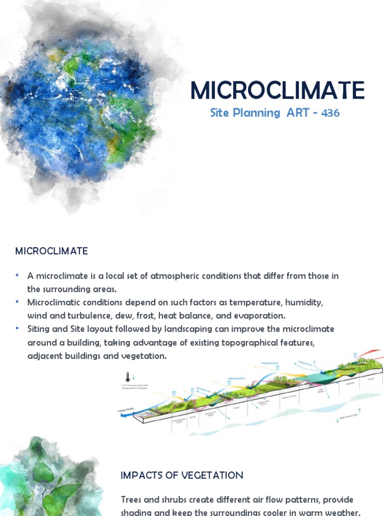Microclimate: Site Planning ART - 436 | PDF | Wound | Mountains