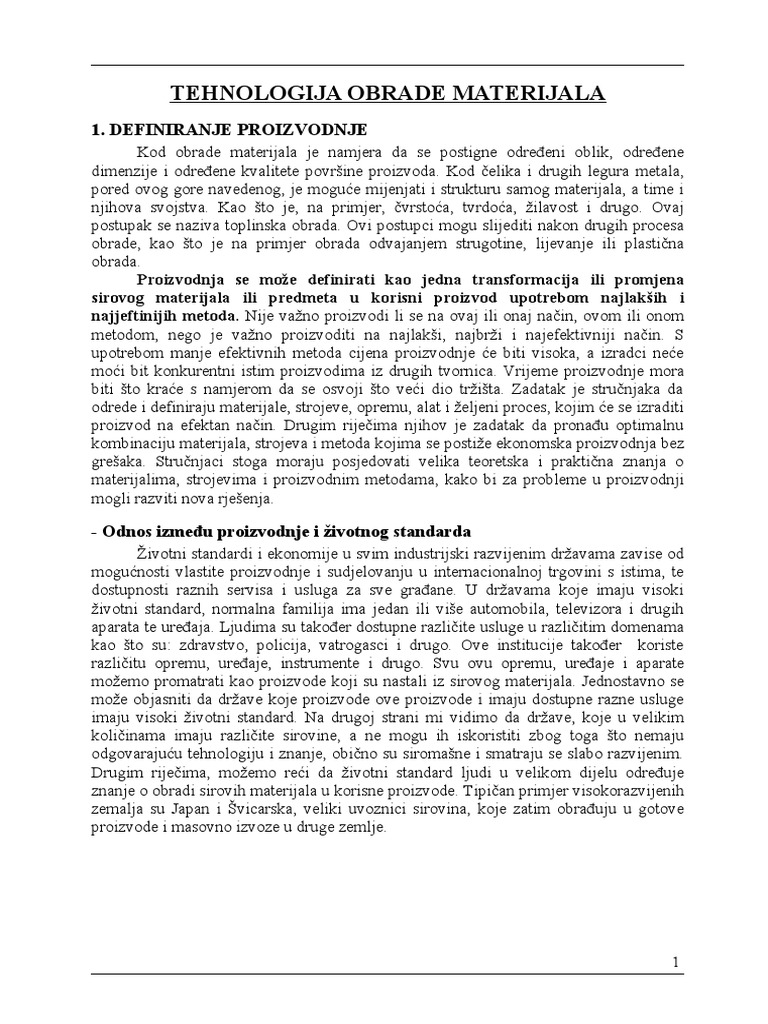 Tehnologija Obrade Materijala Tokarenjem | PDF