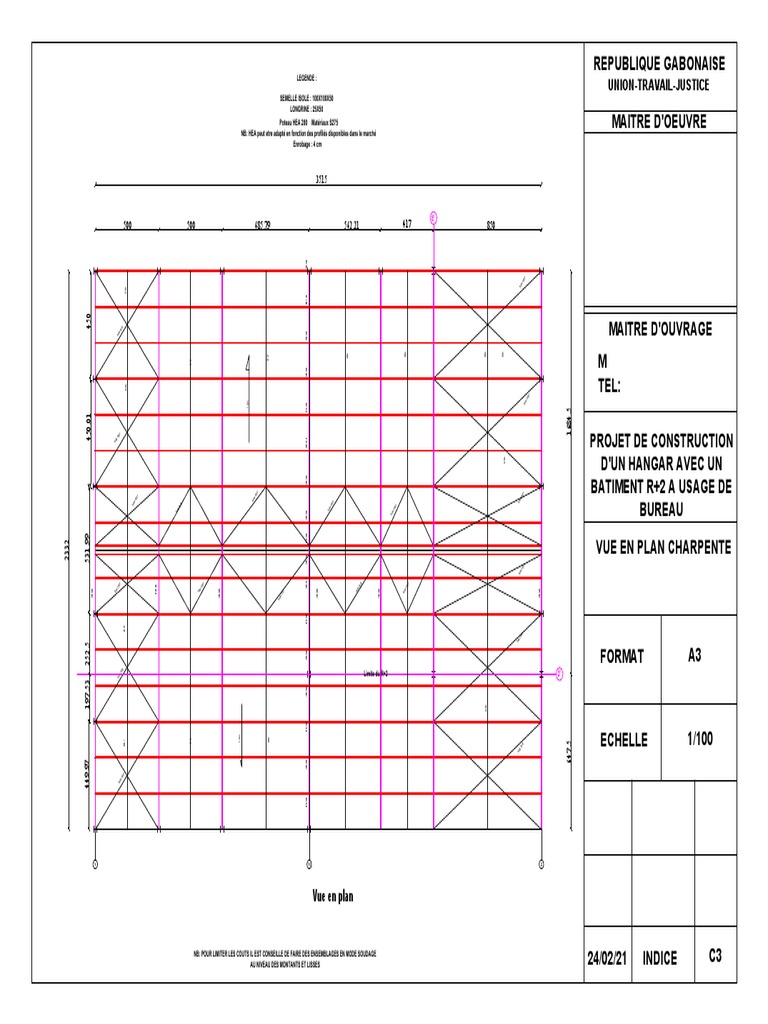 Vue en Plan Charpente | PDF