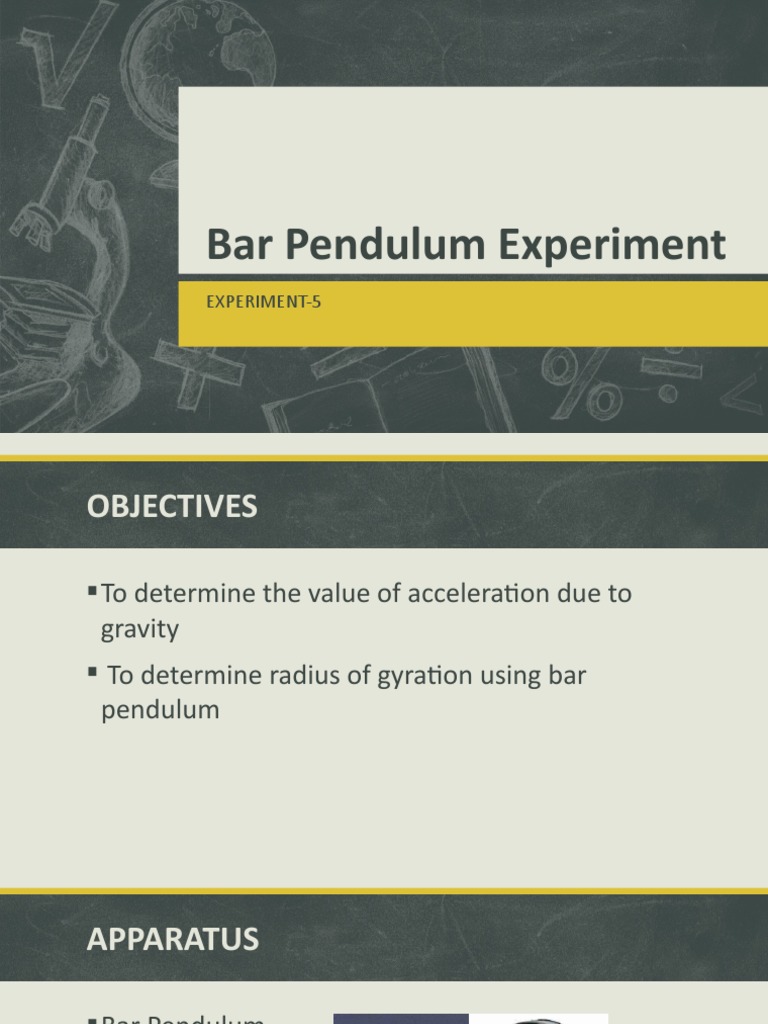 Bar Pendulum Experiment for Gravity Measurement | PDF | Pendulum ...