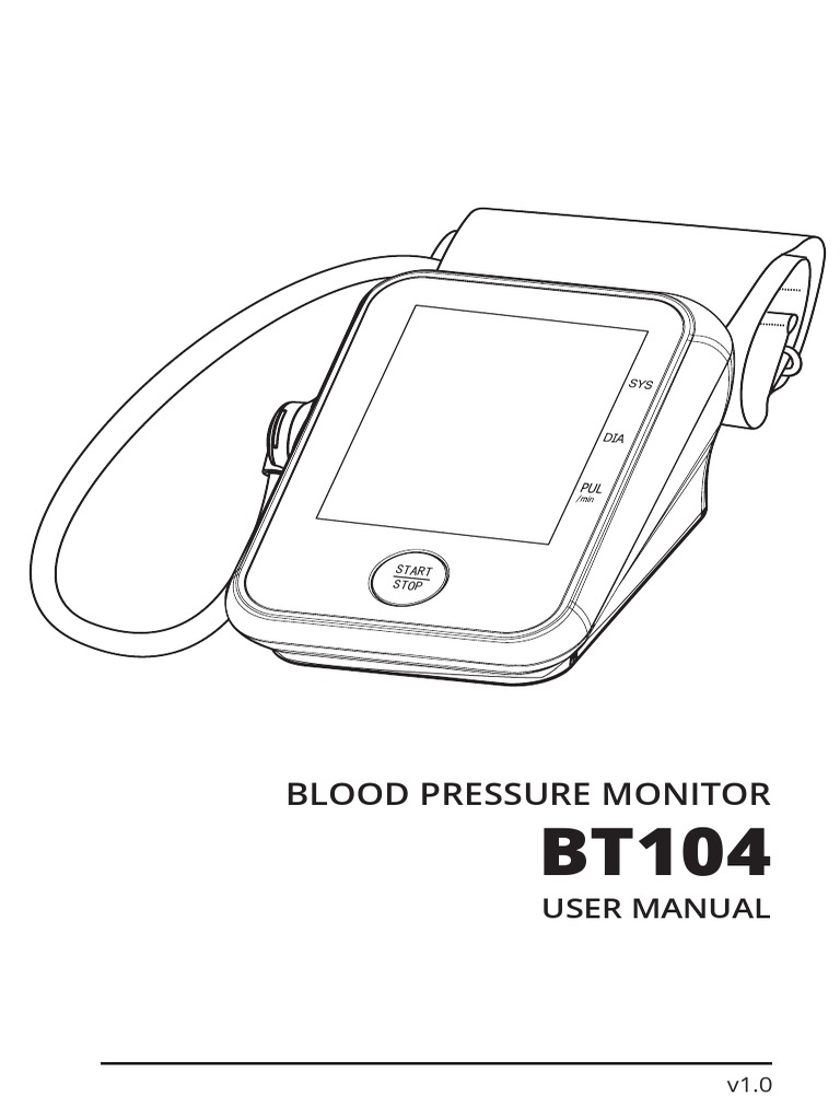 Blood Pressure Monitor: User Manual | PDF | Blood Pressure