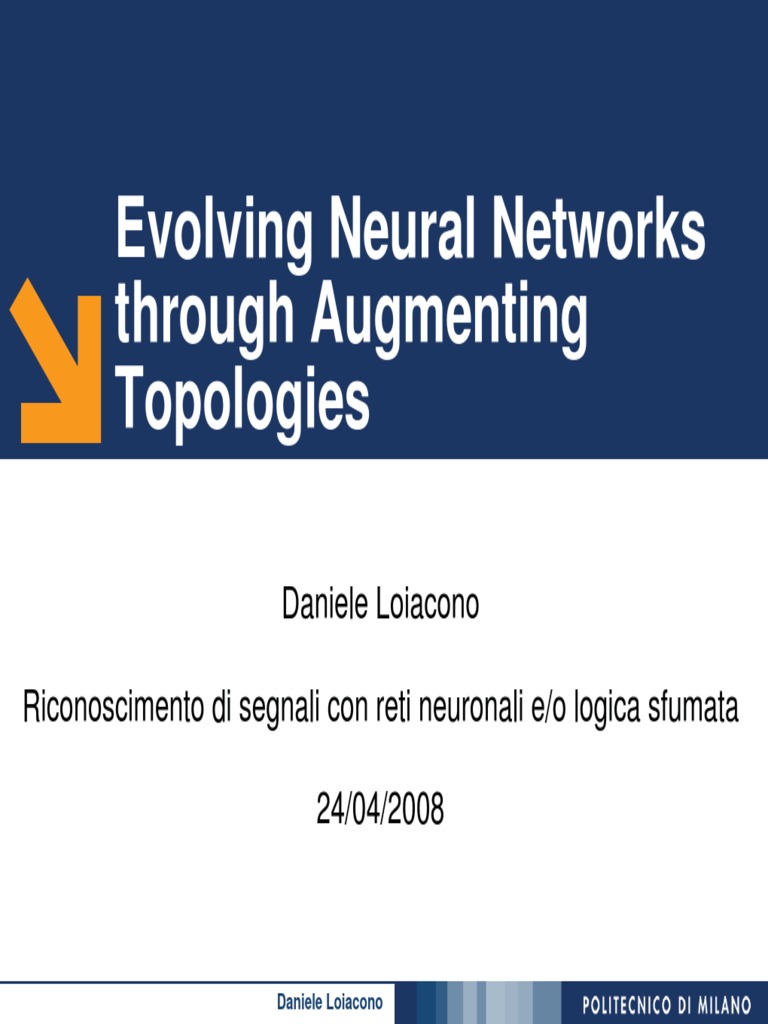Evolving Neural Networks Through Augmenting Topologies | PDF | Genetic Algorithm | Fitness (Biology)