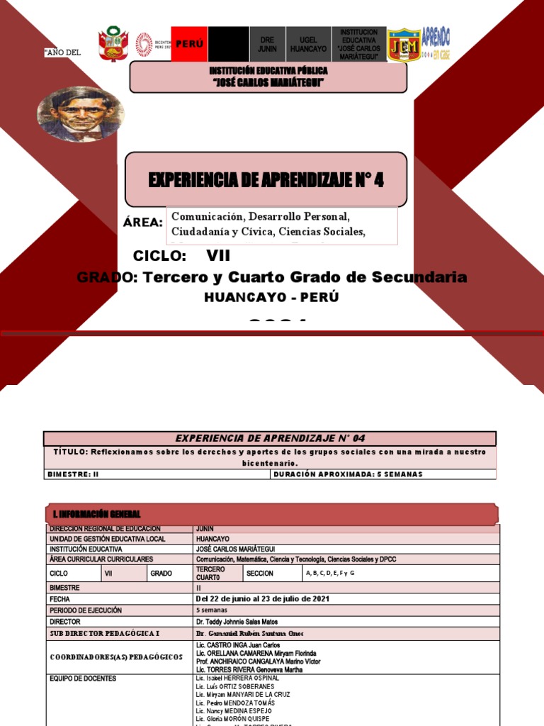 EXPERIENCIA DE APRENDIZAJE 4 CICLO VII 3° y 4° | PDF | Ecuaciones | Energía renovable