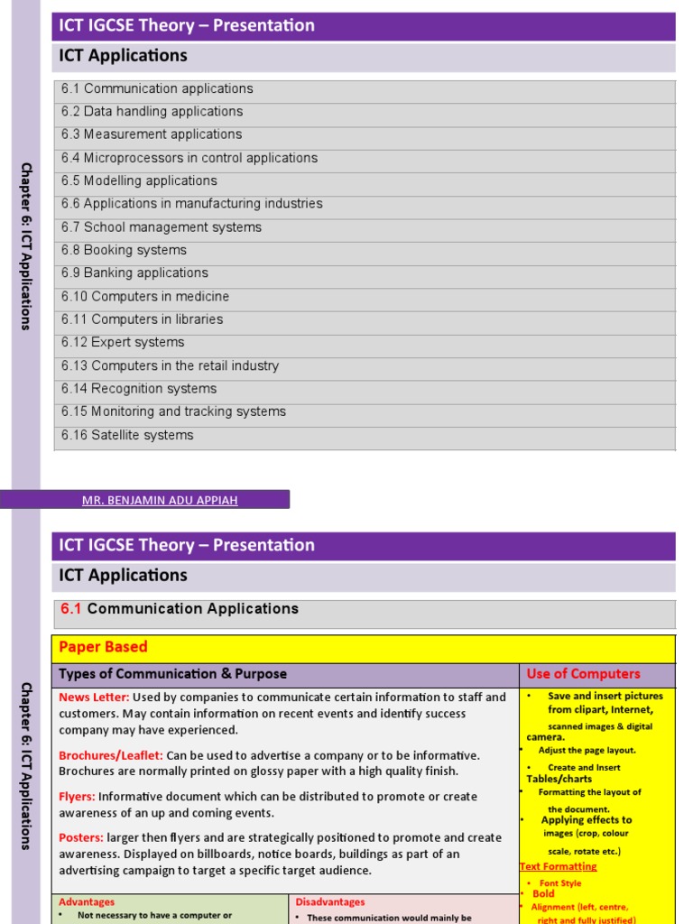 ICT Applications: ICT IGCSE Theory - Presentation | Download Free PDF ...