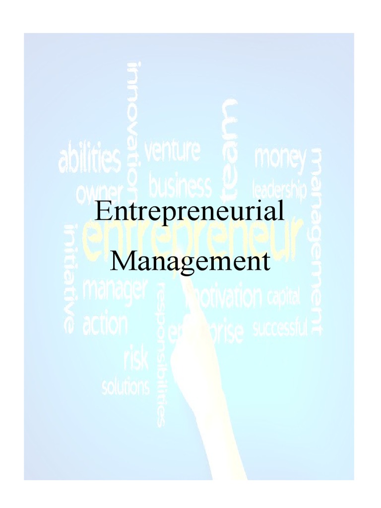 Entrepreneurial Management Module | PDF | Entrepreneurship | Marketing