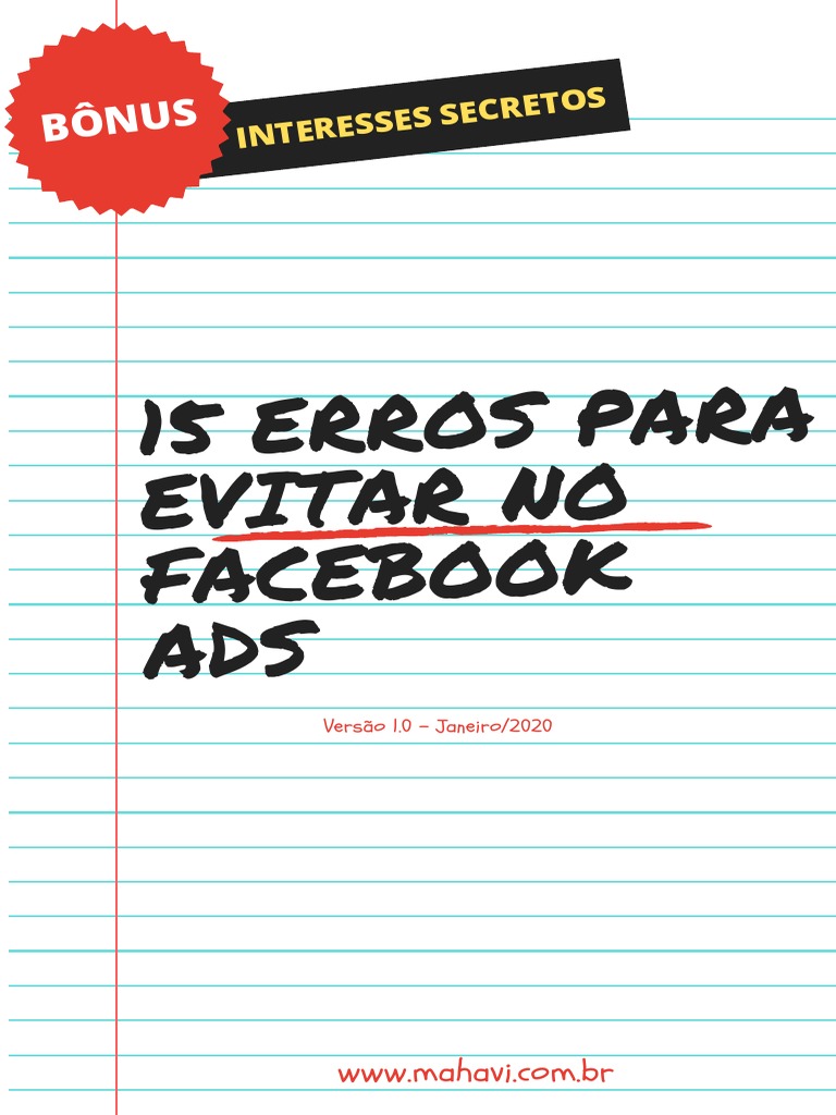 Facebook+Ads+ +Erros+Mais+Comuns | PDF | Facebook | Publicidade