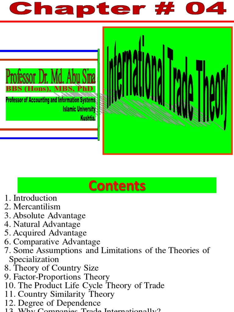 Chapter 4 International Trade Theory | PDF | Comparative Advantage ...