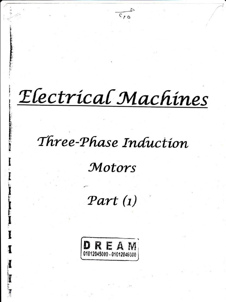 1 Three Phase Induction Motor p1 | PDF | Electric Motor | Force