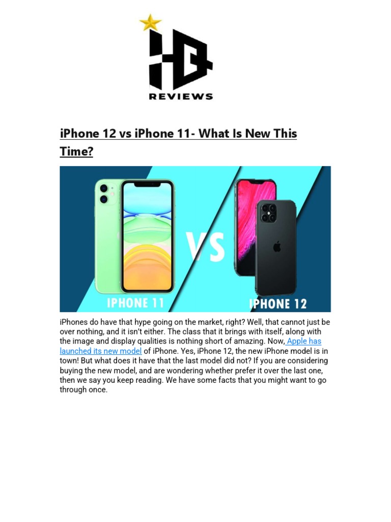Iphone 12 Vs Iphone 11 - What Is New This Time | PDF | I Phone | Apple Inc.