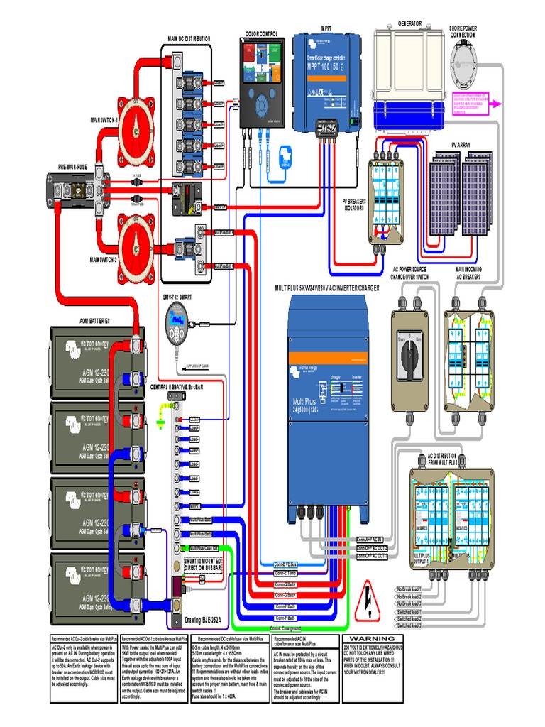 MultiPlus System Example 5KW 24V 230V AC | PDF | Battery Charger ...