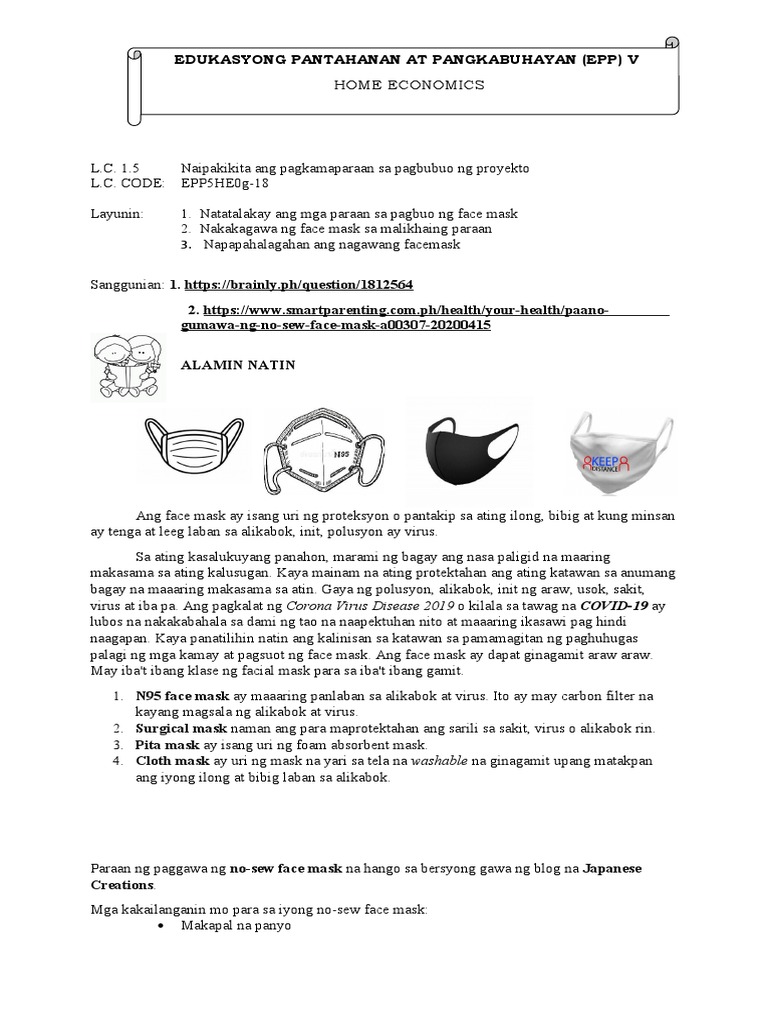 Activity Sheets Epp GR 5 | PDF