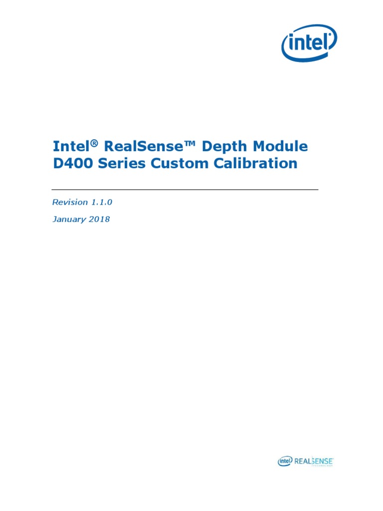 Intel Realsense™ Depth Module D400 Series Custom Calibration | PDF ...