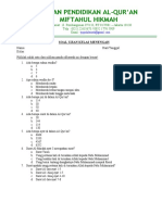 Soal Ujian Tahsinul Kitabah | PDF