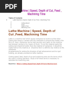 Lathe-Machine-Formula-For-Cutting-Speed, Machining Toime and Depth of ...