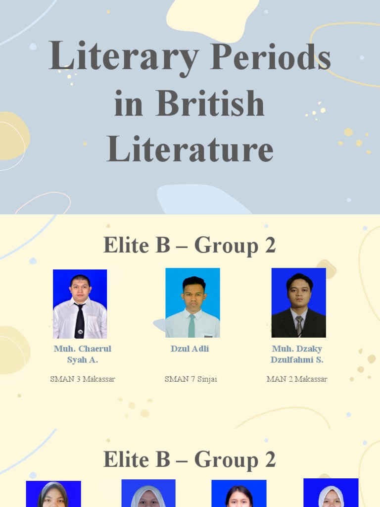 Literary Periods in British Literature | PDF | English Literature
