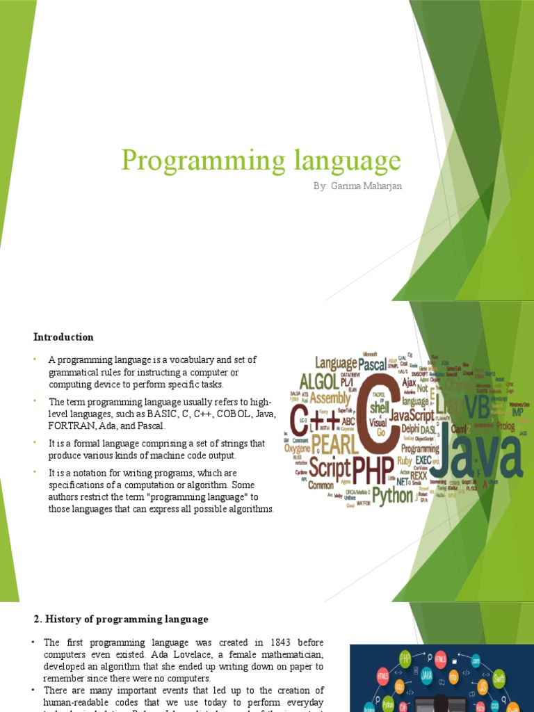 Programming Language: By: Garima Maharjan | PDF | Computer Programming ... Programming Language: By: Garima Maharjan | PDF | Computer Programming ...