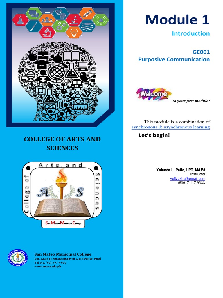 Ge001 Module 1 Purposive Communication | PDF | Communication ...