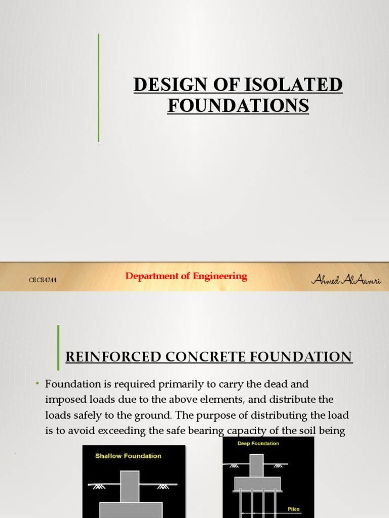 6 - Design of Isolated Foundations To BS8110 | PDF | Foundation ...