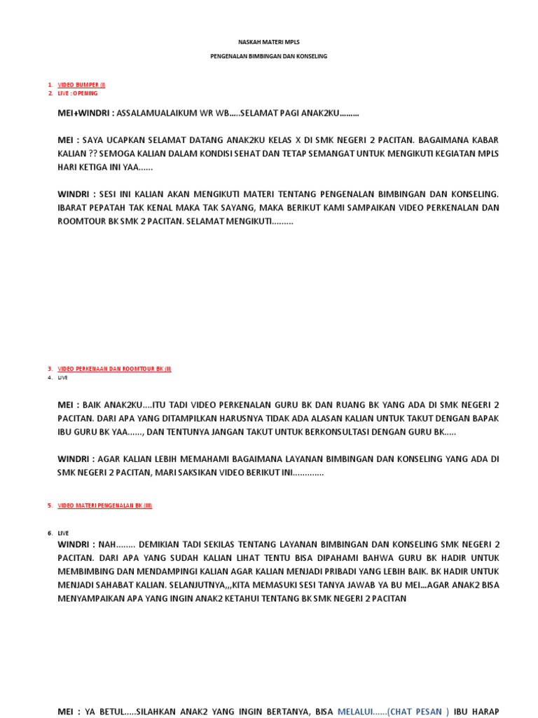 Pengenalan BK SMKN 2 Pacitan | PDF