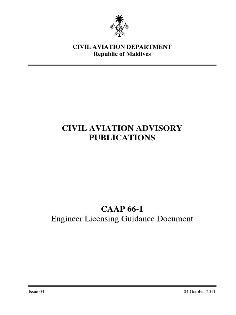 Caap 66 1 Engineering Licensing Guidance Document | PDF | Identity ...