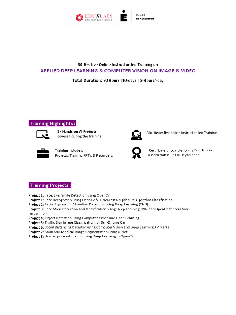 30 Hrs Deep Learning CV Images Video | PDF | Artificial Neural Network ...