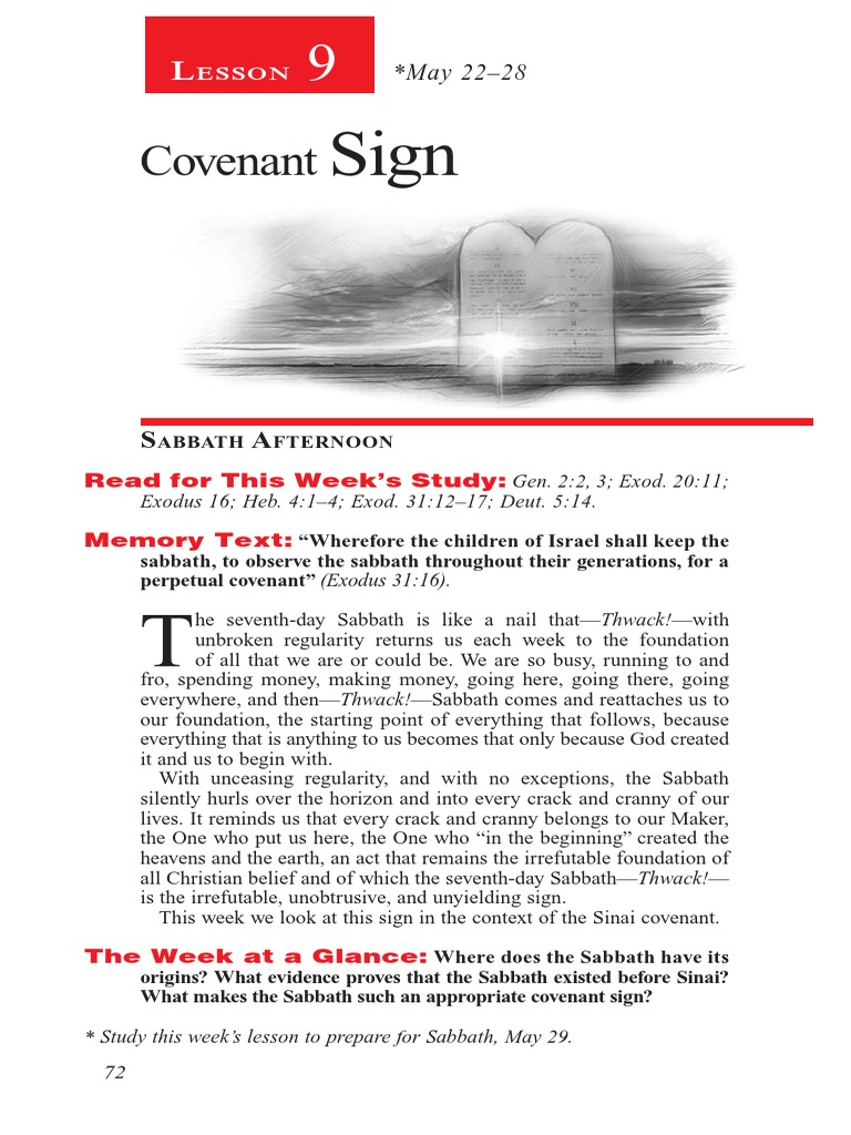 The Sabbath: A Sign of God's Eternal Covenant | PDF | Shabbat ...