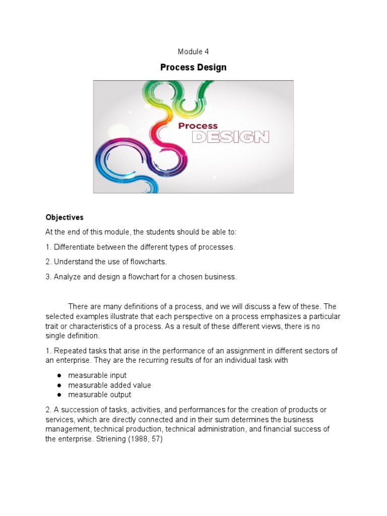 Process Design: Objectives | Download Free PDF | Business Process ...