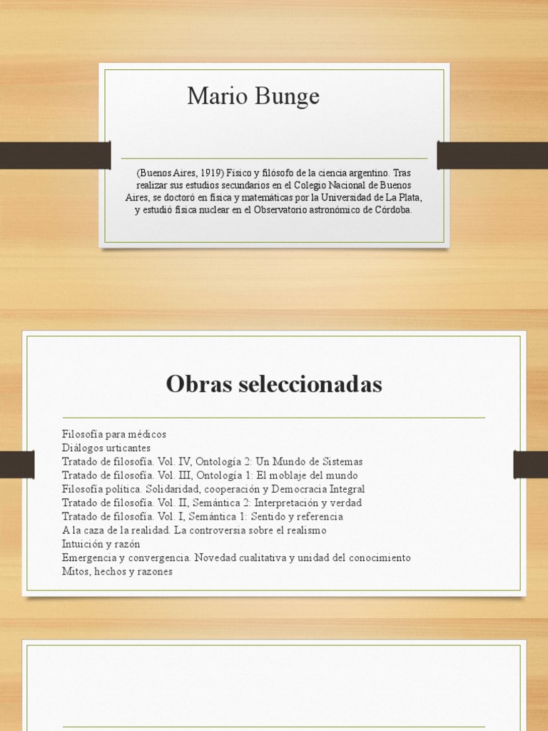 Biografía de Mario Bunge | PDF