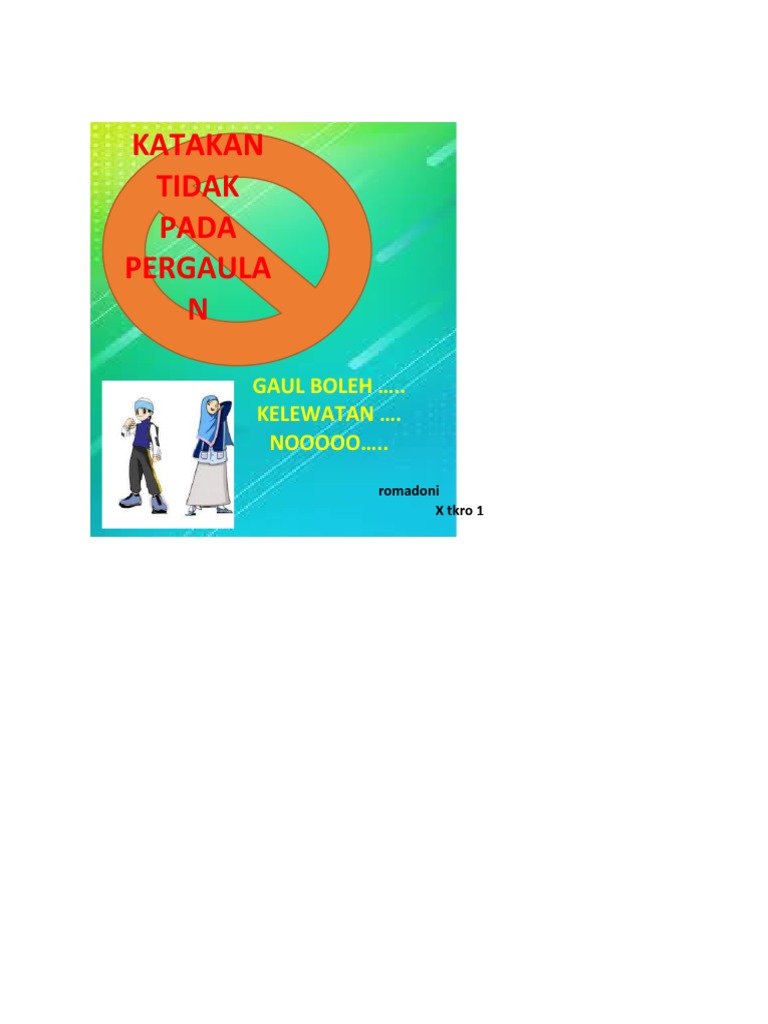 Poster Pergaulan Bebas | PDF