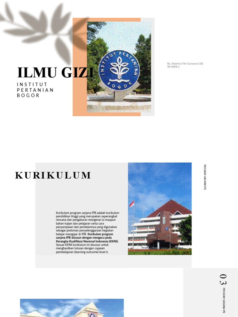 BK Prodi Ilmu Gizi IPB | PDF