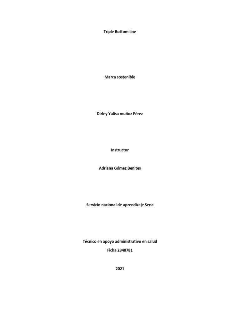 Triple Bottom Line | PDF | Coca Cola | Sustentabilidad