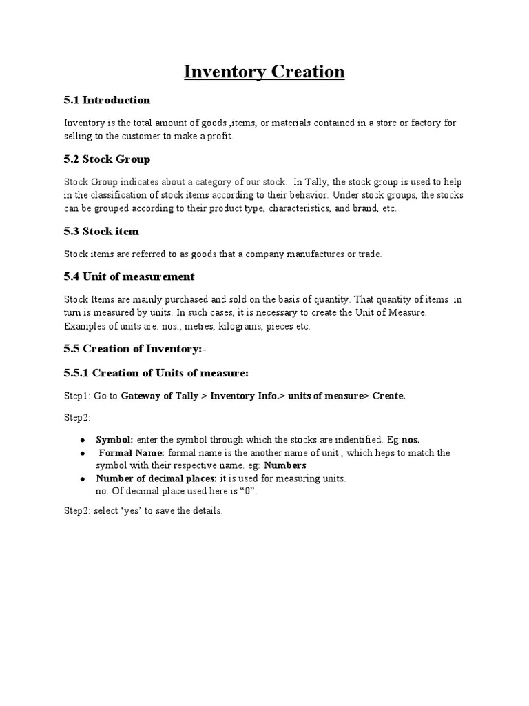 Inventory Creation: Stock Group Indicates About A Category of Our Stock ...
