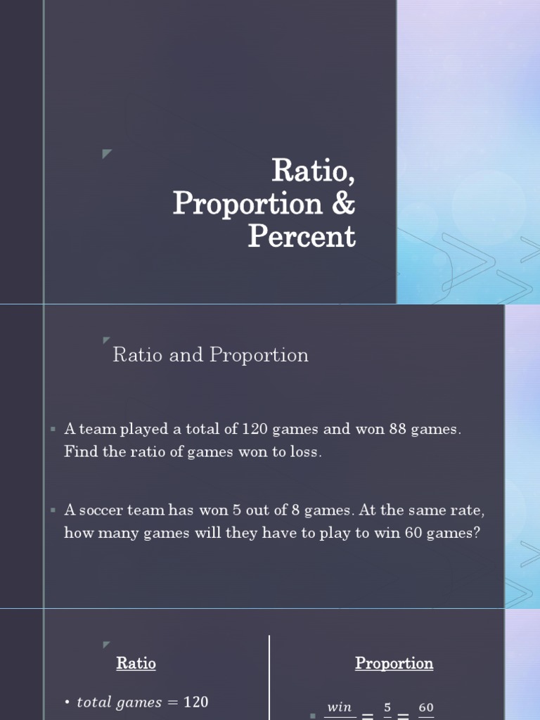 Ratios, Proportions, and Percentages Guide | PDF | Percentage | Ratio