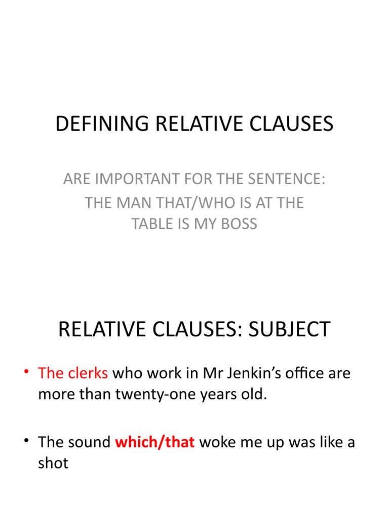 Defining Relative Clauses | PDF