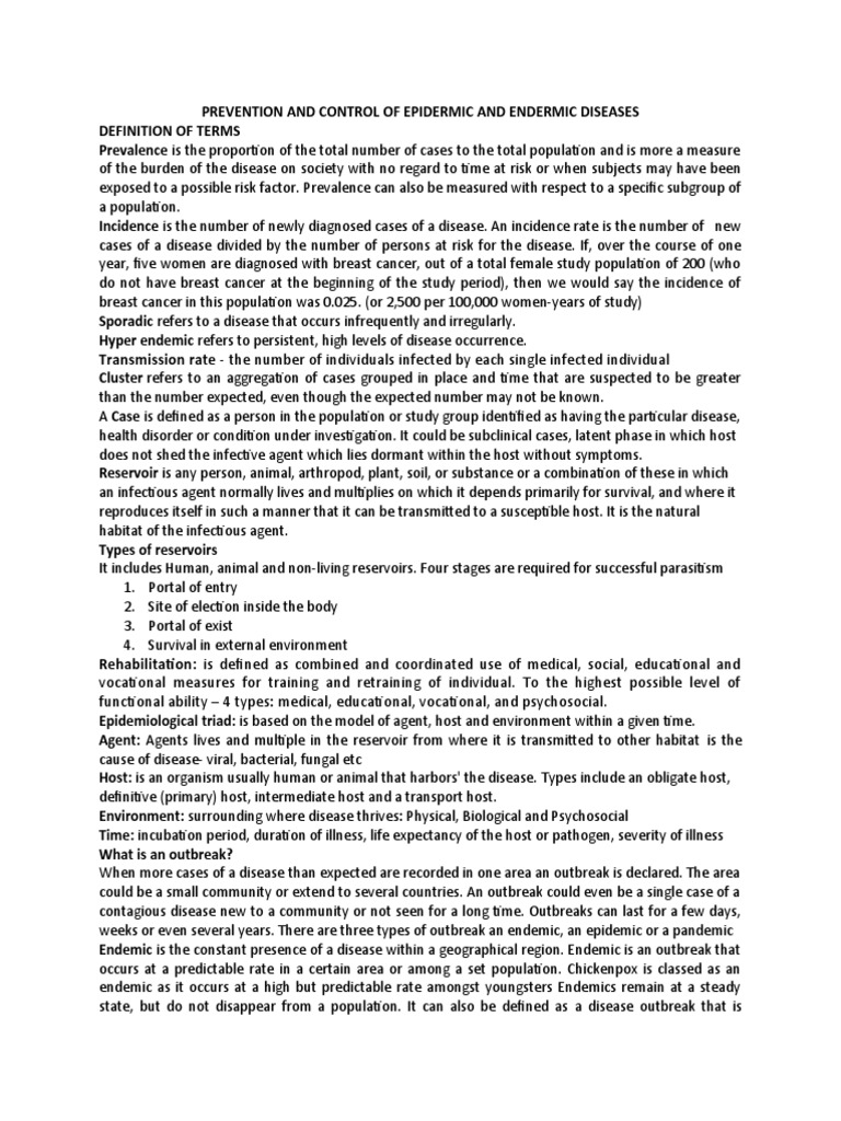 2020 Epidermic and Endermic Diseases | PDF | Pandemic | Infection